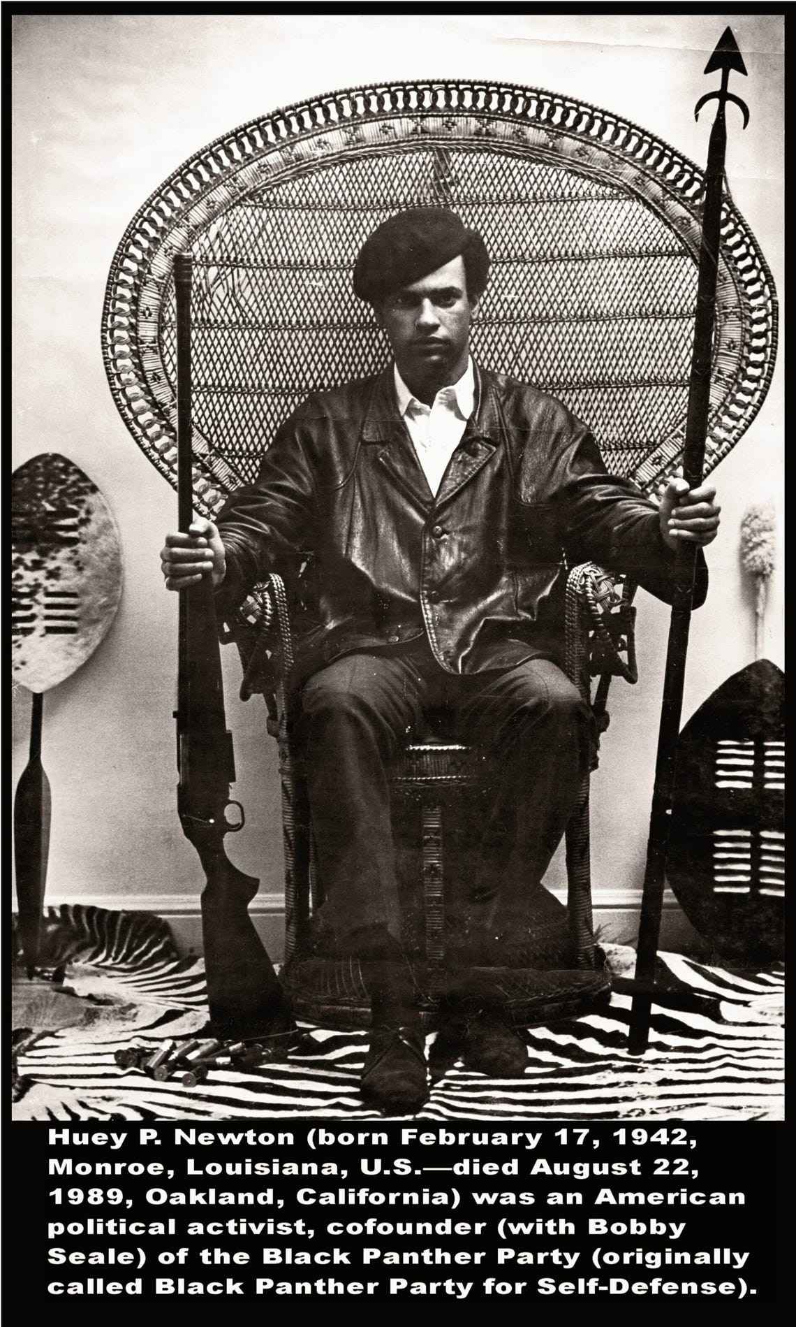 Black Panther Party Huey Newton Flag 3 FT X 5 FT by Any Means Necessary ...
