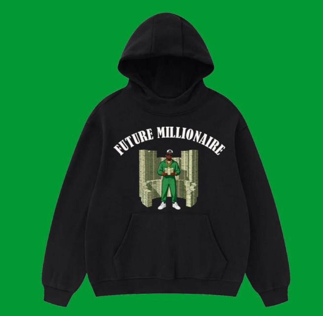 Black Hoodie Future Millionaire Dollar Sign Big Money Christmas Gifts ...