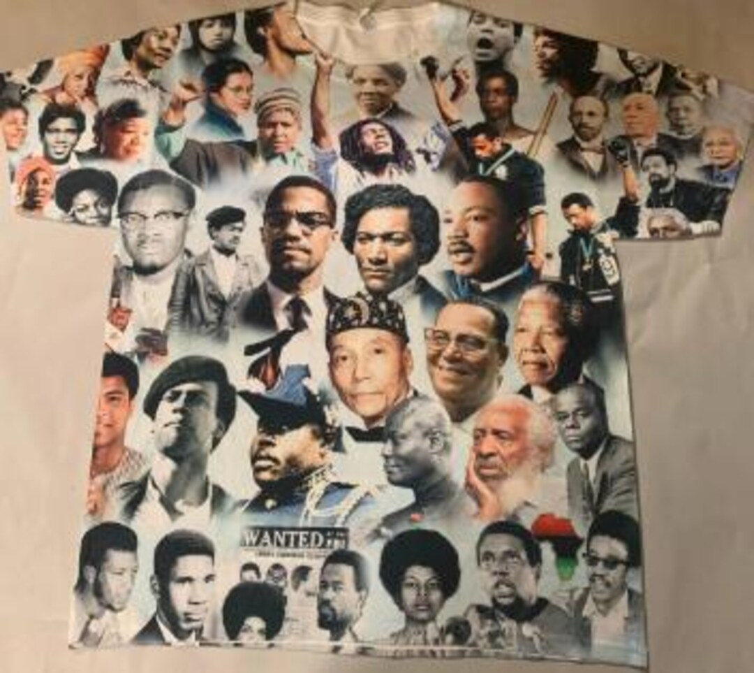 Collage Shirt African Americans Frederick Douglass Angela Davis Harriet ...