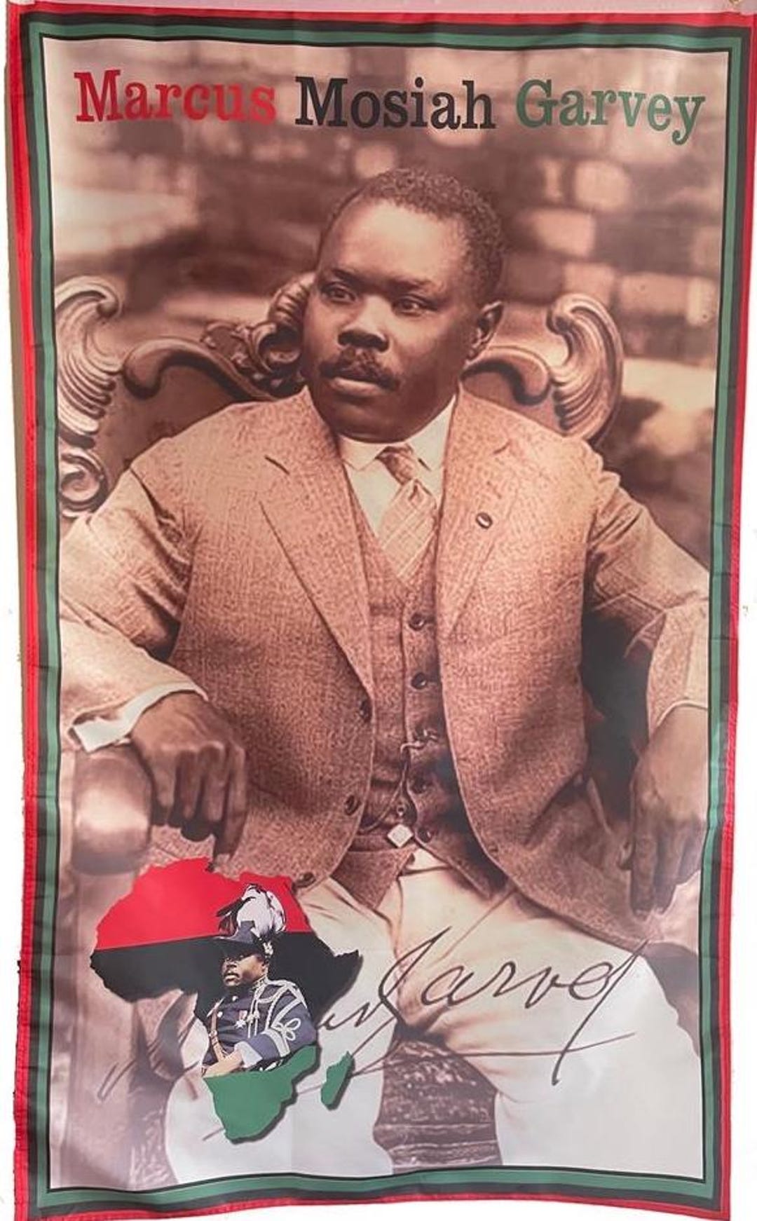 Marcus Garvey Africa Flag 3 FT X 5 FT by Any Means Necessary Freedom ...