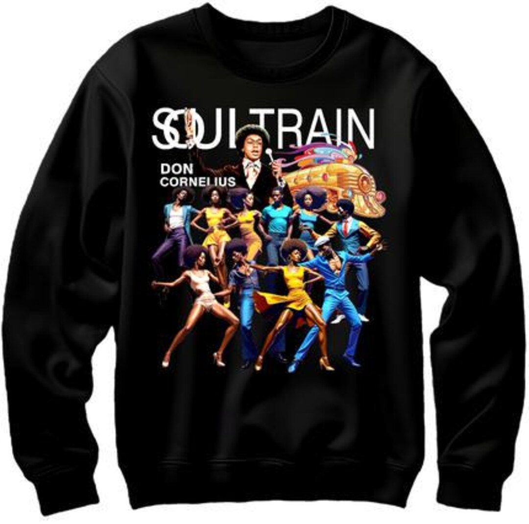 S0UL TRA!N Black Sweatshirt Jazz R&B Funk Soul Disco Dance Afro Black ...