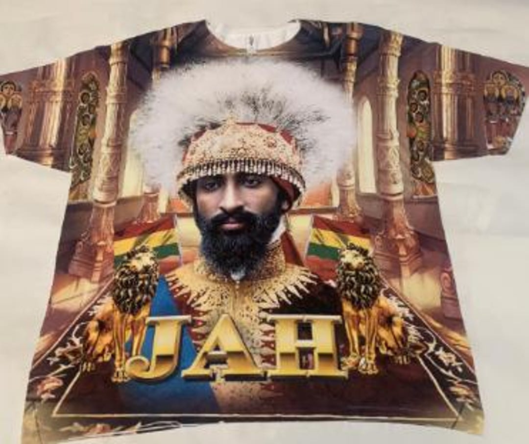 HAILE SELASSIE Kingdom of Jah Shirt His Imperial Majesty Lion of Judah ...