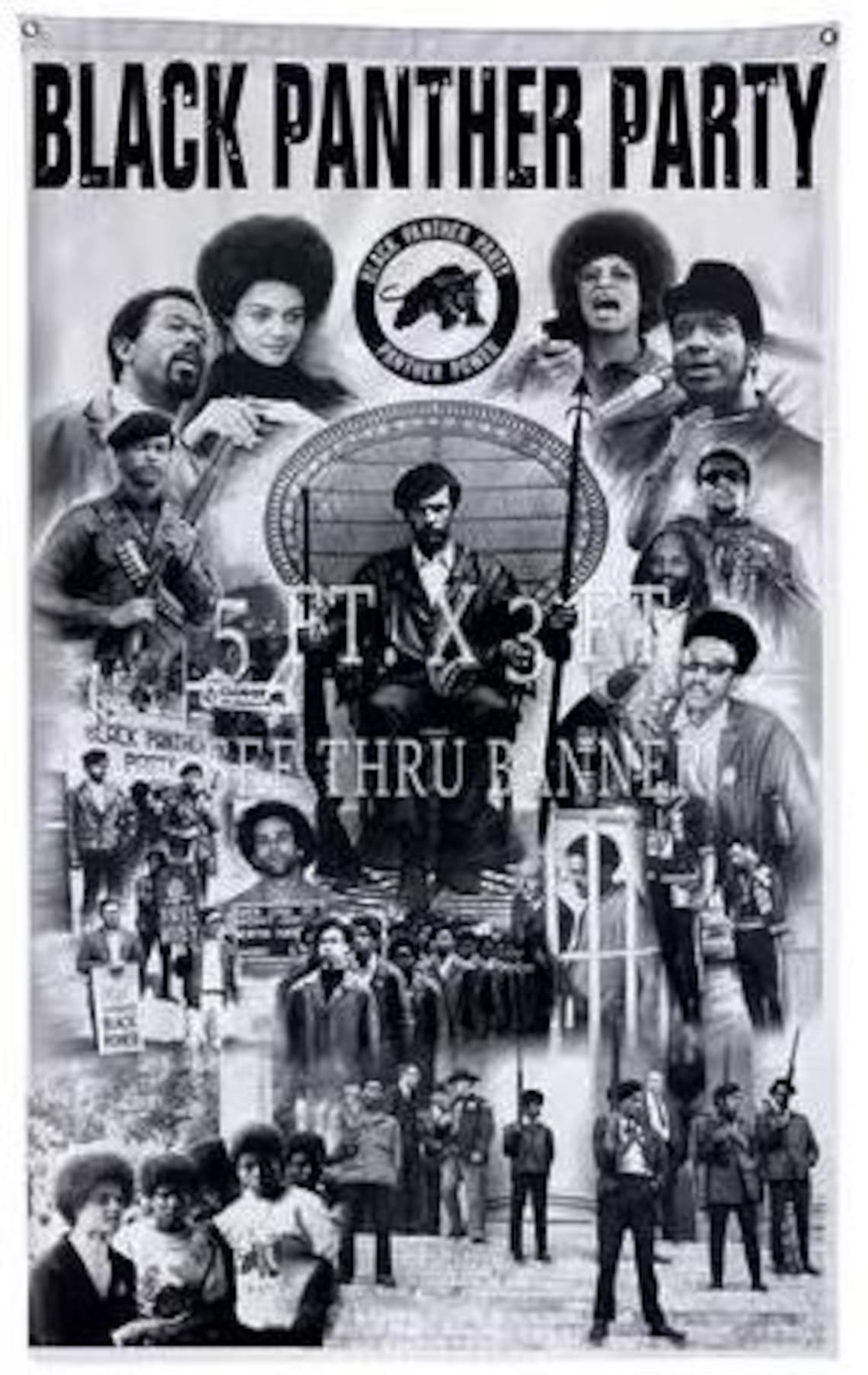 Black Panther Party Family Tree Flag 3 FT X 5 FT by Any Means Necessary ...