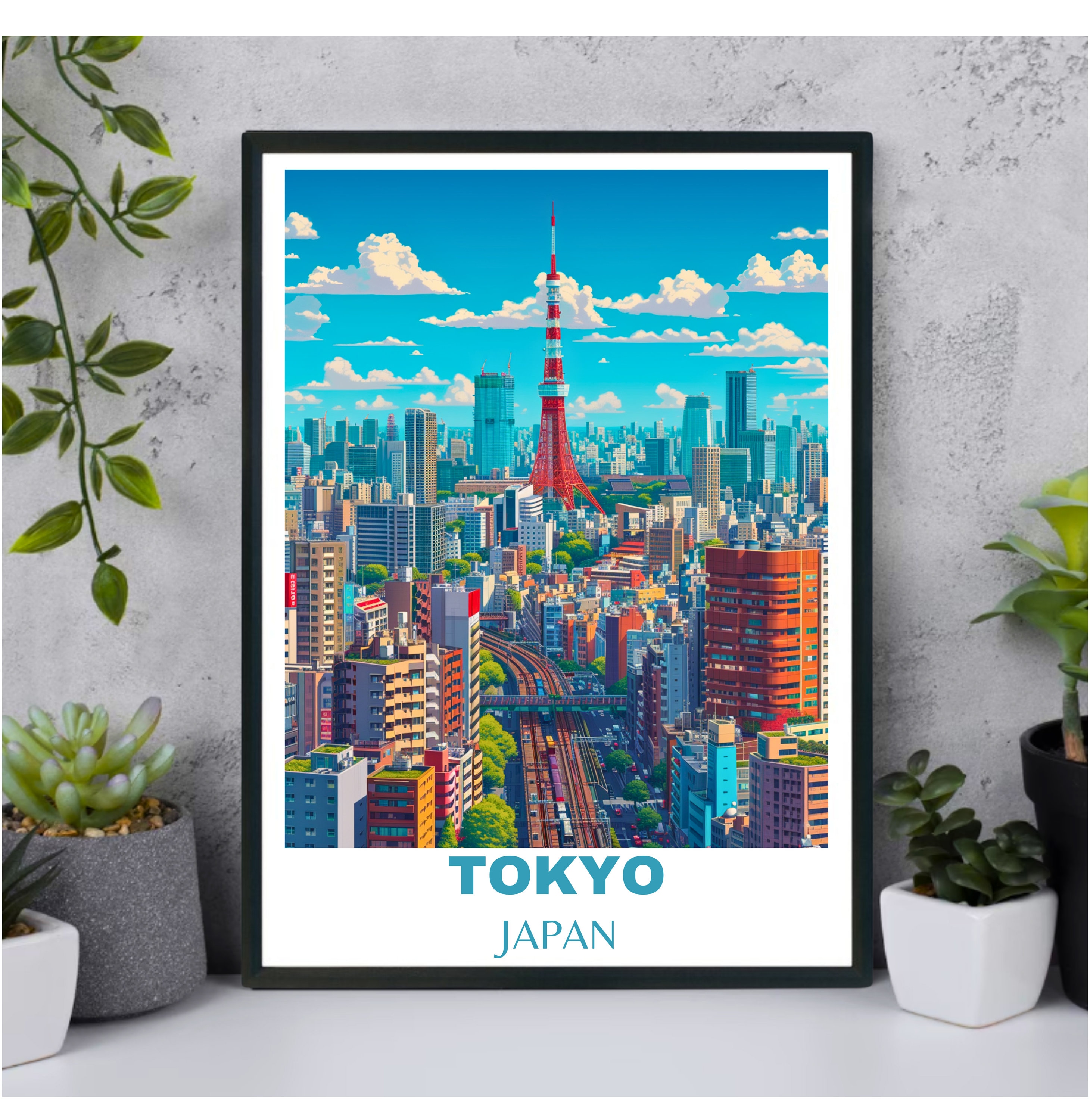 Tokyo Poster Travel Print, Japan Wall Art, Tokyo Travel Poster Print ...