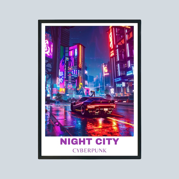 Cyberpunk 2077 Night City Print - Etsy