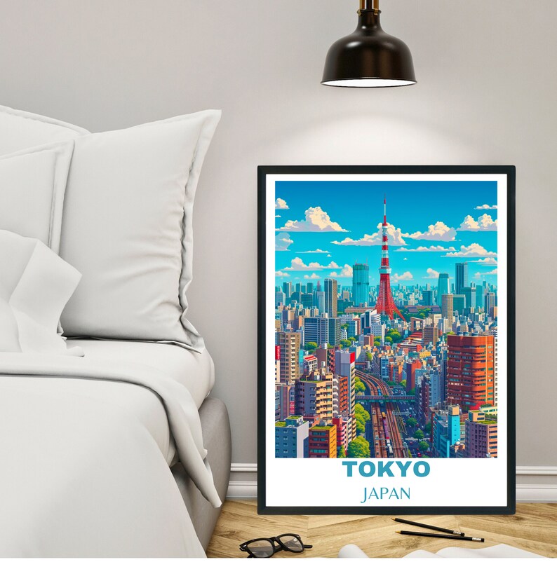 Tokyo Poster Travel Print, Japan Wall Art, Tokyo Travel Poster Print, Tokyo Art, Japan Travel ...