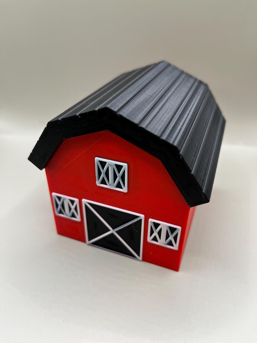 3D Printed Decorative Barn: Farmhouse Decor (3x3x2 Inches) - Etsy