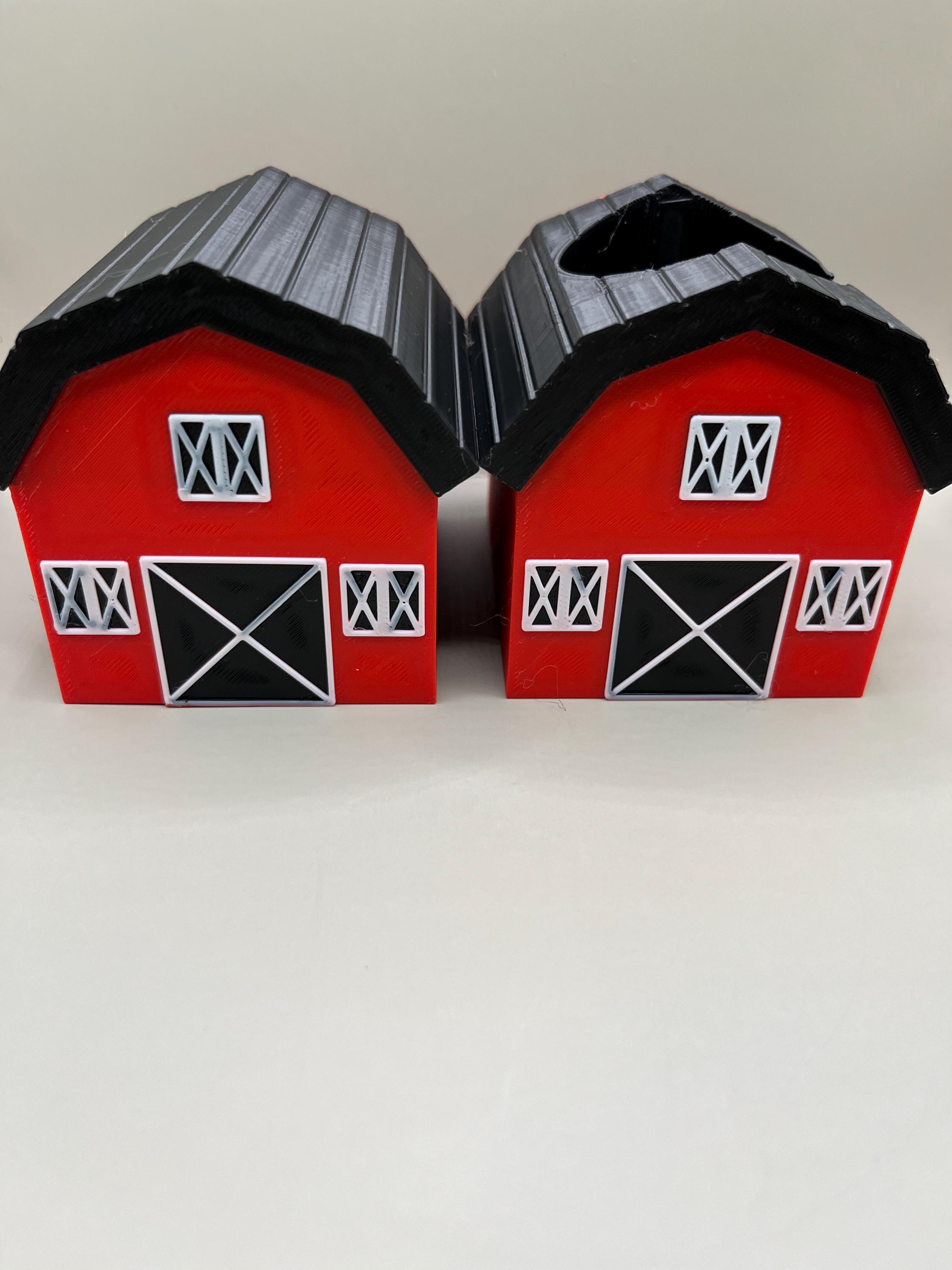 3D Printed Decorative Barn: Farmhouse Decor (3x3x2 Inches) - Etsy