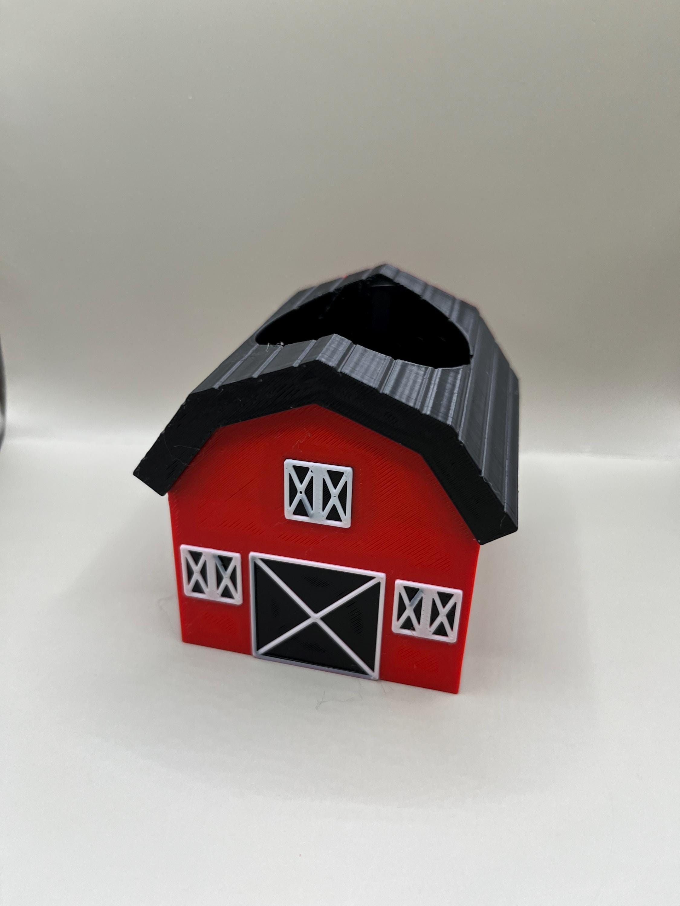 3D Printed Decorative Barn: Farmhouse Decor (3x3x2 Inches) - Etsy