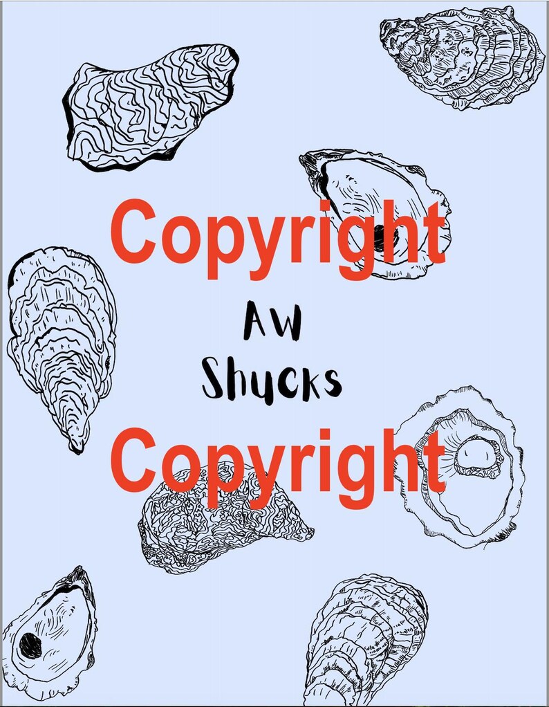 Aw Shucks Poster Blue - Etsy