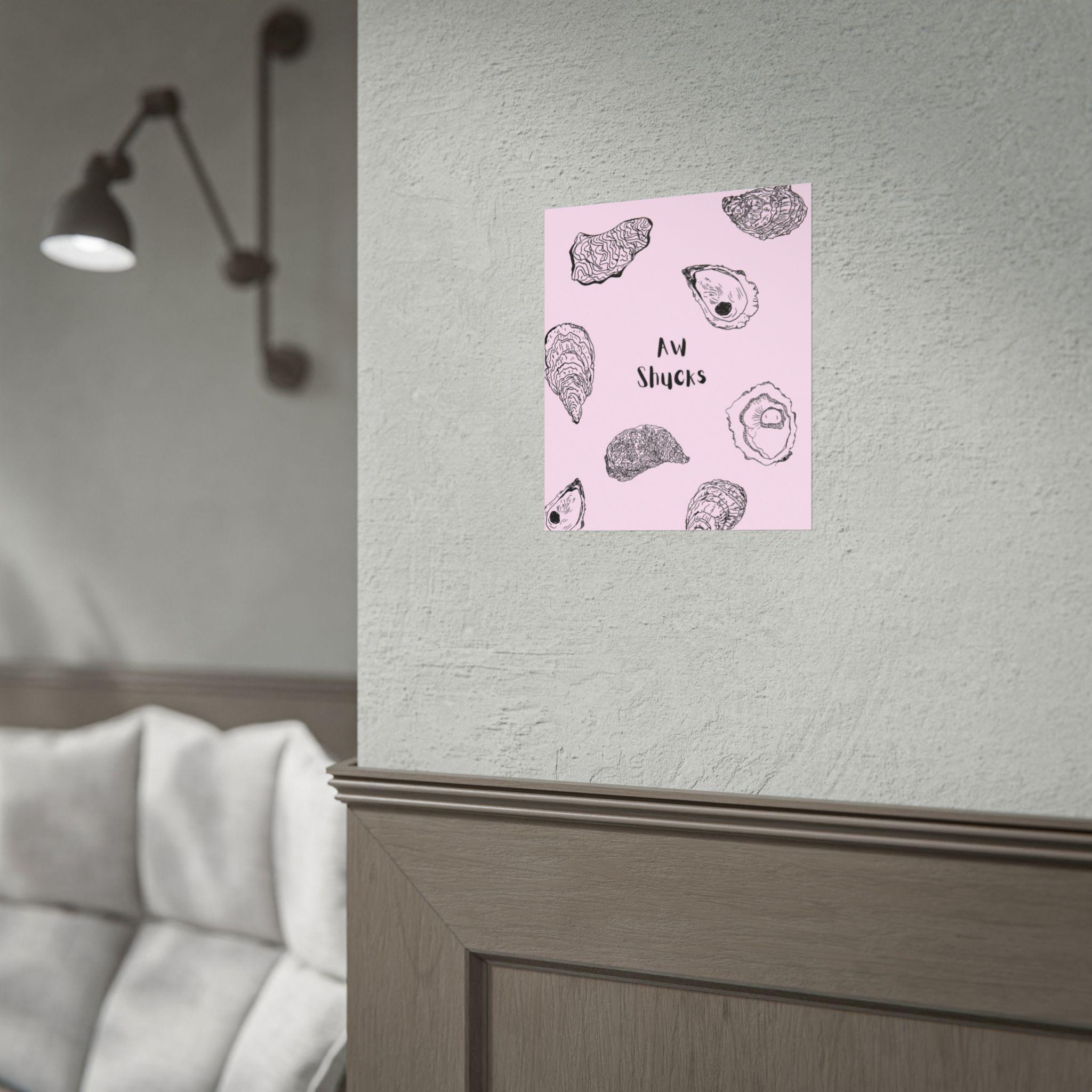 Aw Shucks Poster Pink - Etsy