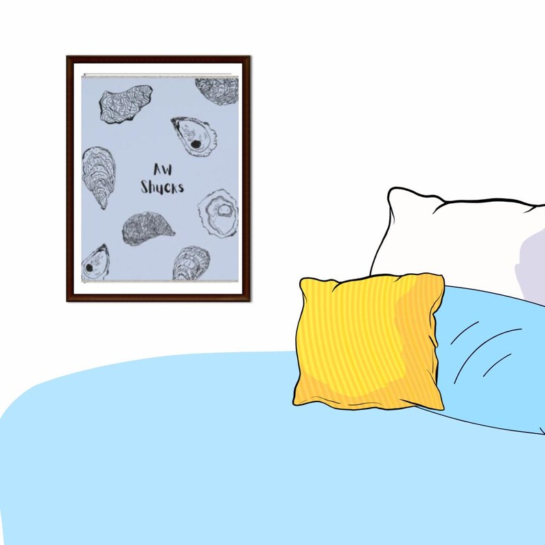 Aw Shucks Poster Blue - Etsy