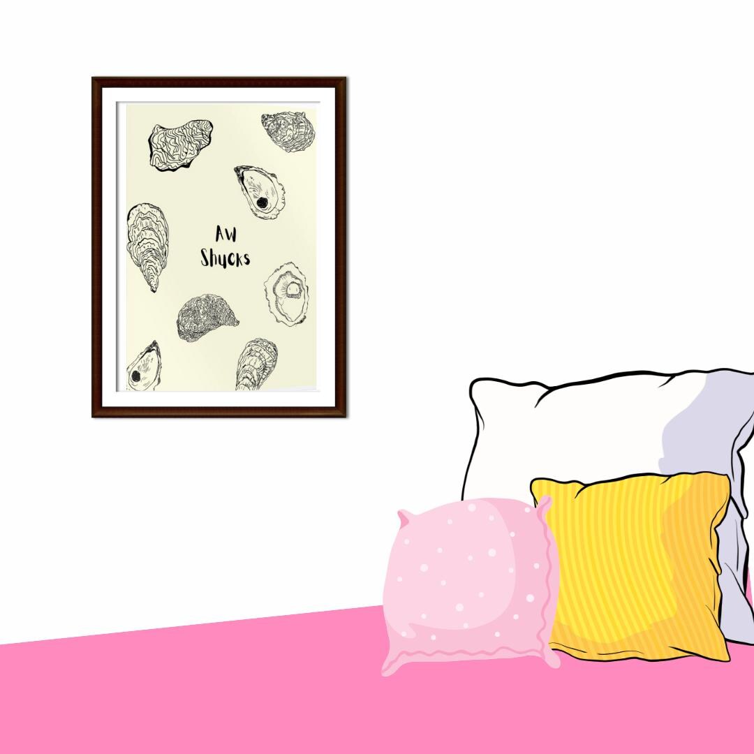 Aw Shucks Poster Yellow - Etsy
