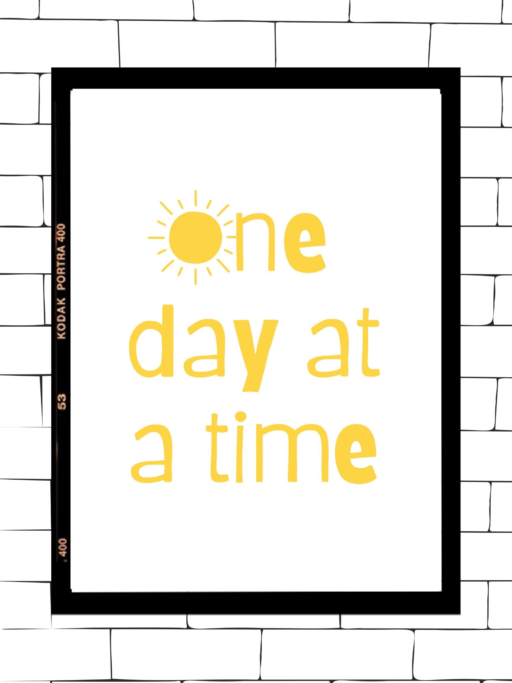 One Day at a Time - Digital Download - Etsy
