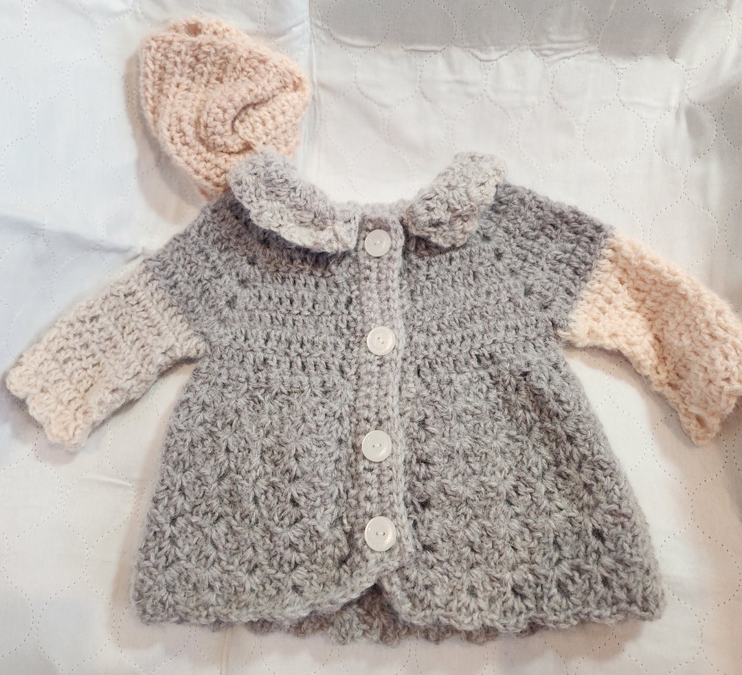 Handmade Baby Sweater With Matching Headwrap - Etsy