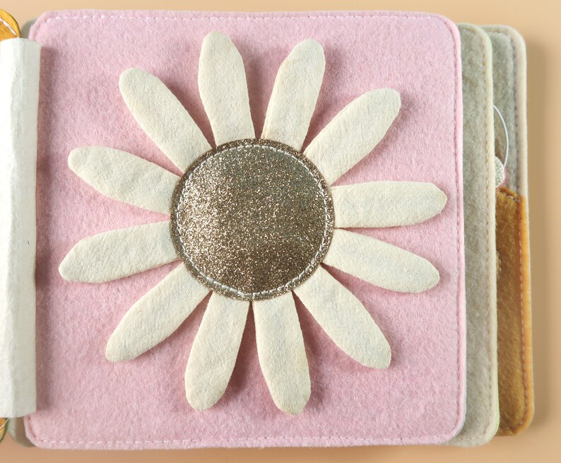 Personalized Handmade Mini Quiet Book, Brown Bear Book, Educational ...