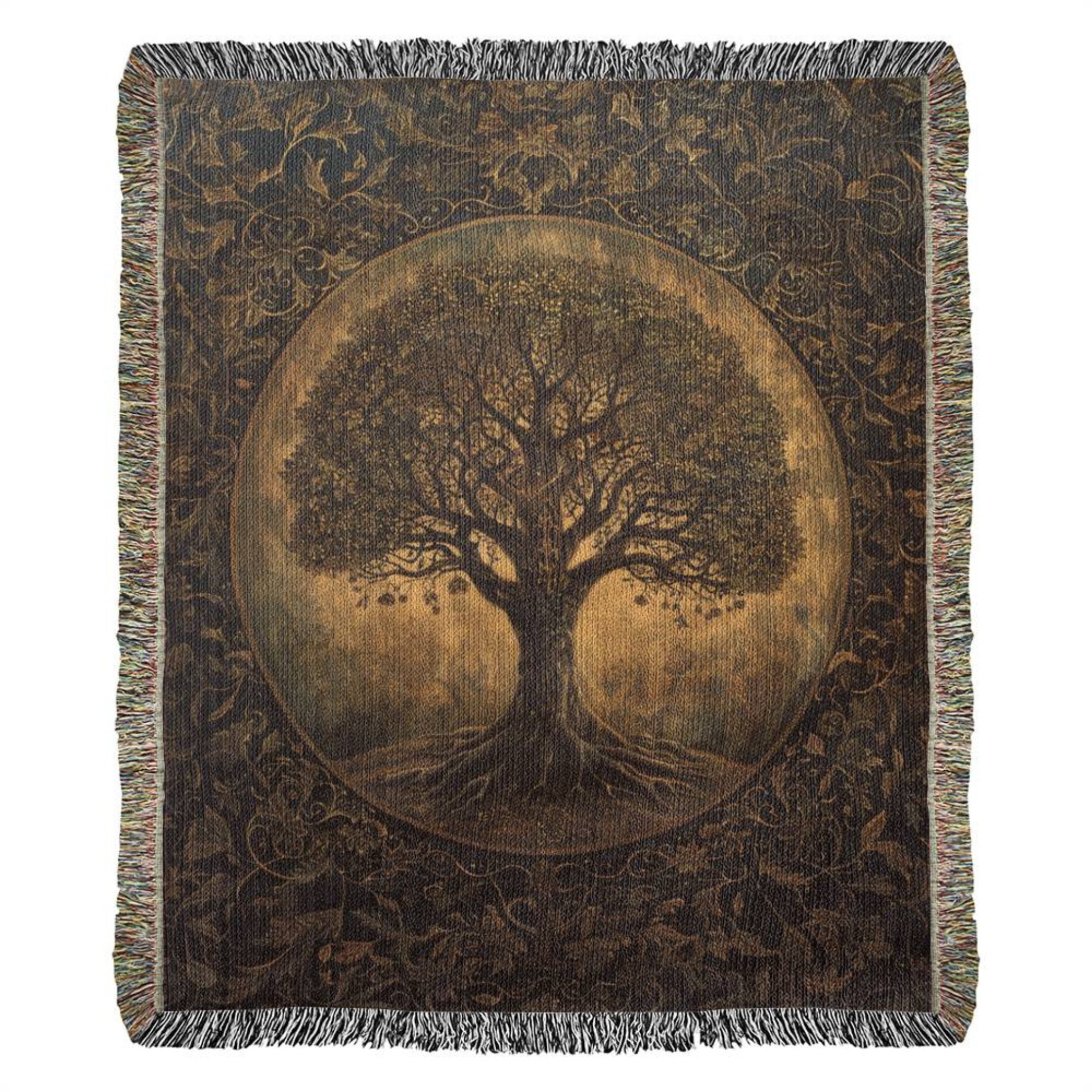 Celtic Tree of Life Tapestry Blanket, Woven Wall Hanging Medieval ...