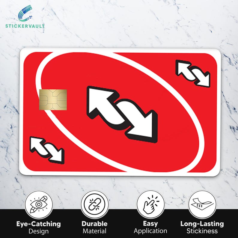 Funny Custom Uno Reverse Debit Card Sticker - Etsy