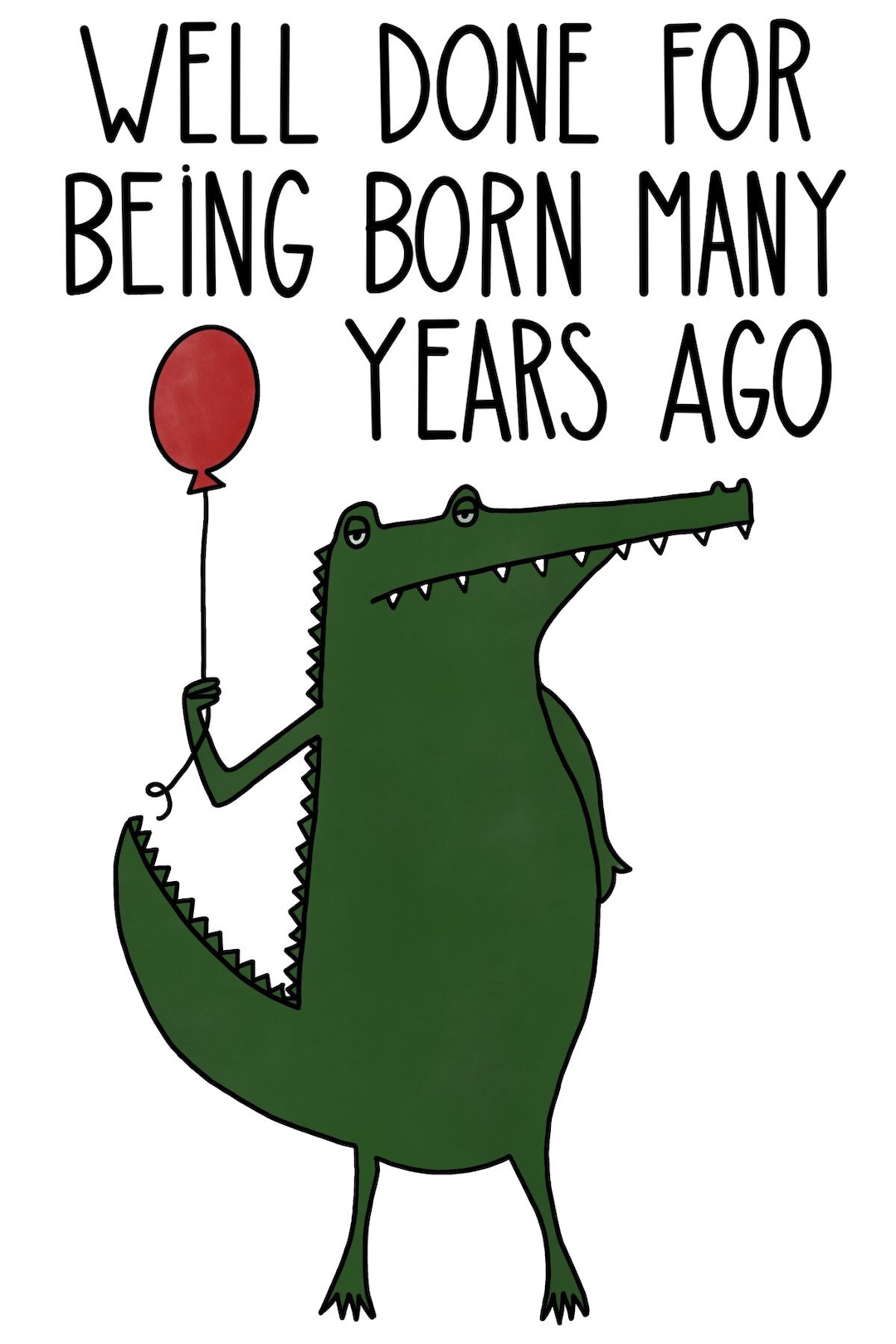 Printable Funny Birthday Card - Etsy