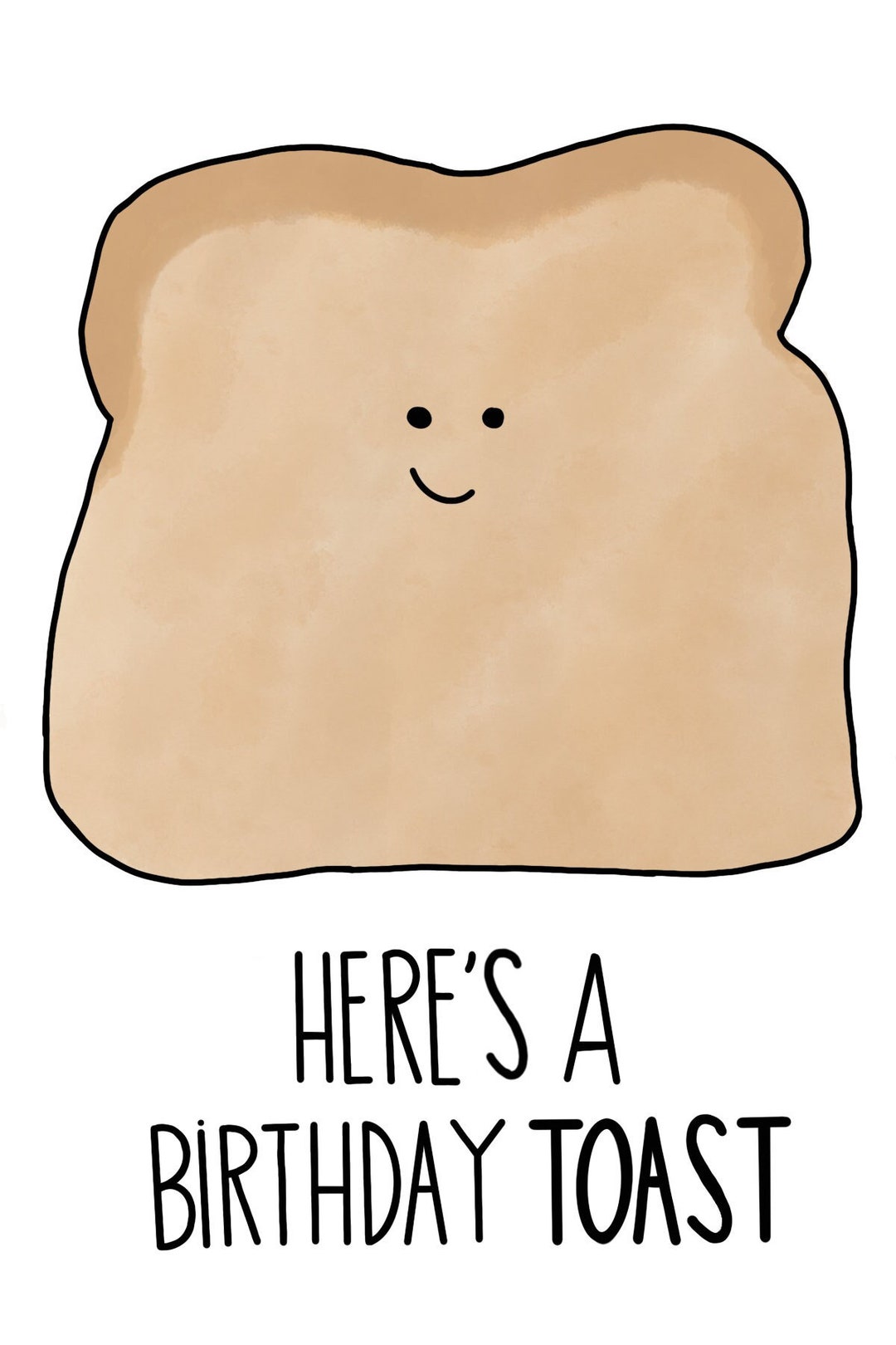 Printable Punny Birthday Card. Birthday Toast - Etsy