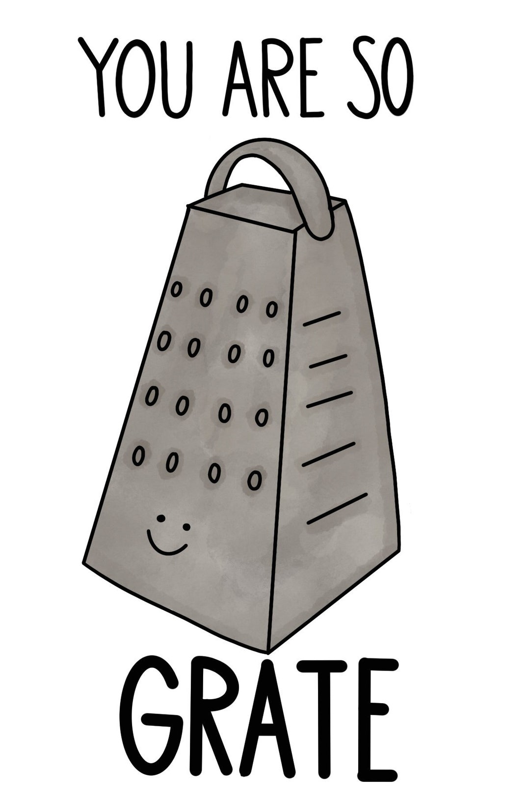 Printable Punny Greeting Card- You Are so GRATE - Etsy