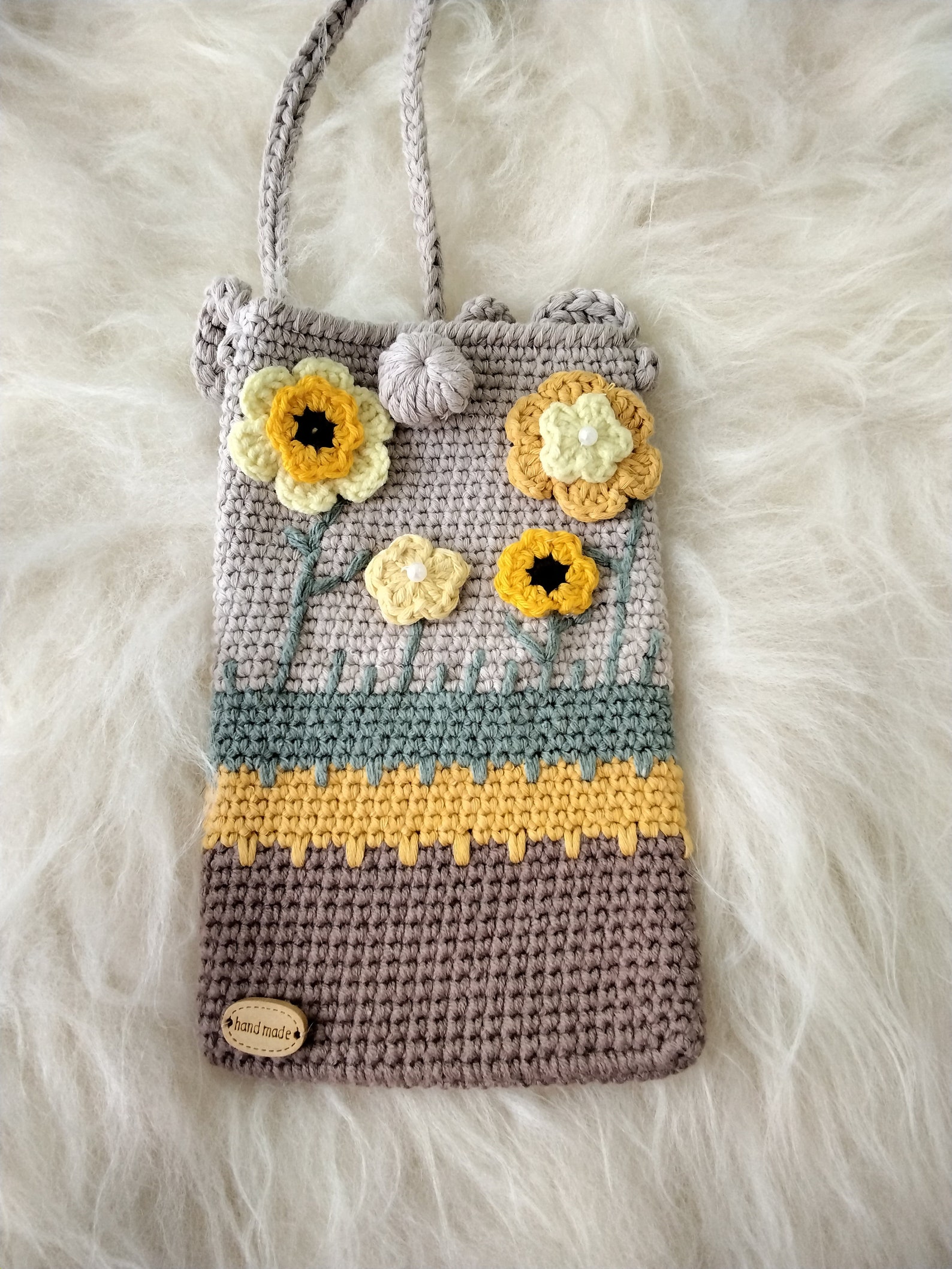 Phone Bag ,knitphonebag, Handmadephonepouch,knitphonecase,crochet Phone ...