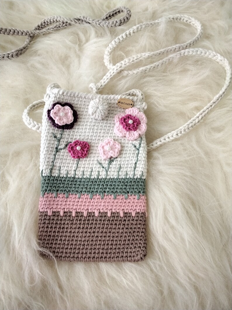 Phone Bag ,knitphonebag, Handmadephonepouch,knitphonecase,crochet Phone ...