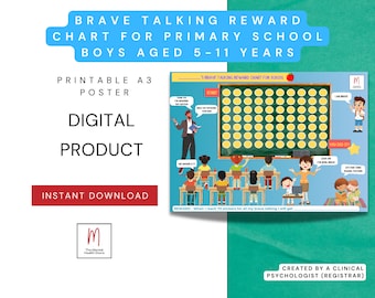 Brave Talking Reward Chart for Preschool Boys Aged 3-5, Selective ...