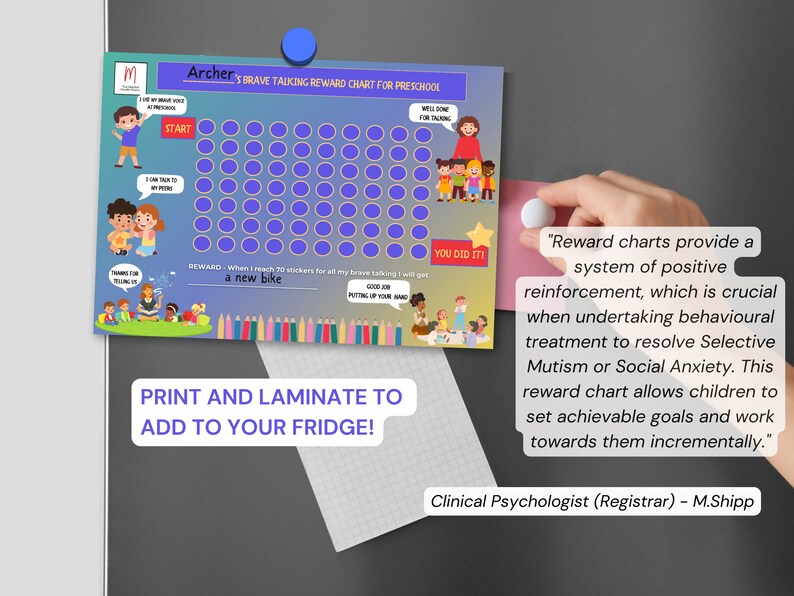Brave Talking Reward Chart for Preschool Boys Aged 3-5, Selective ...