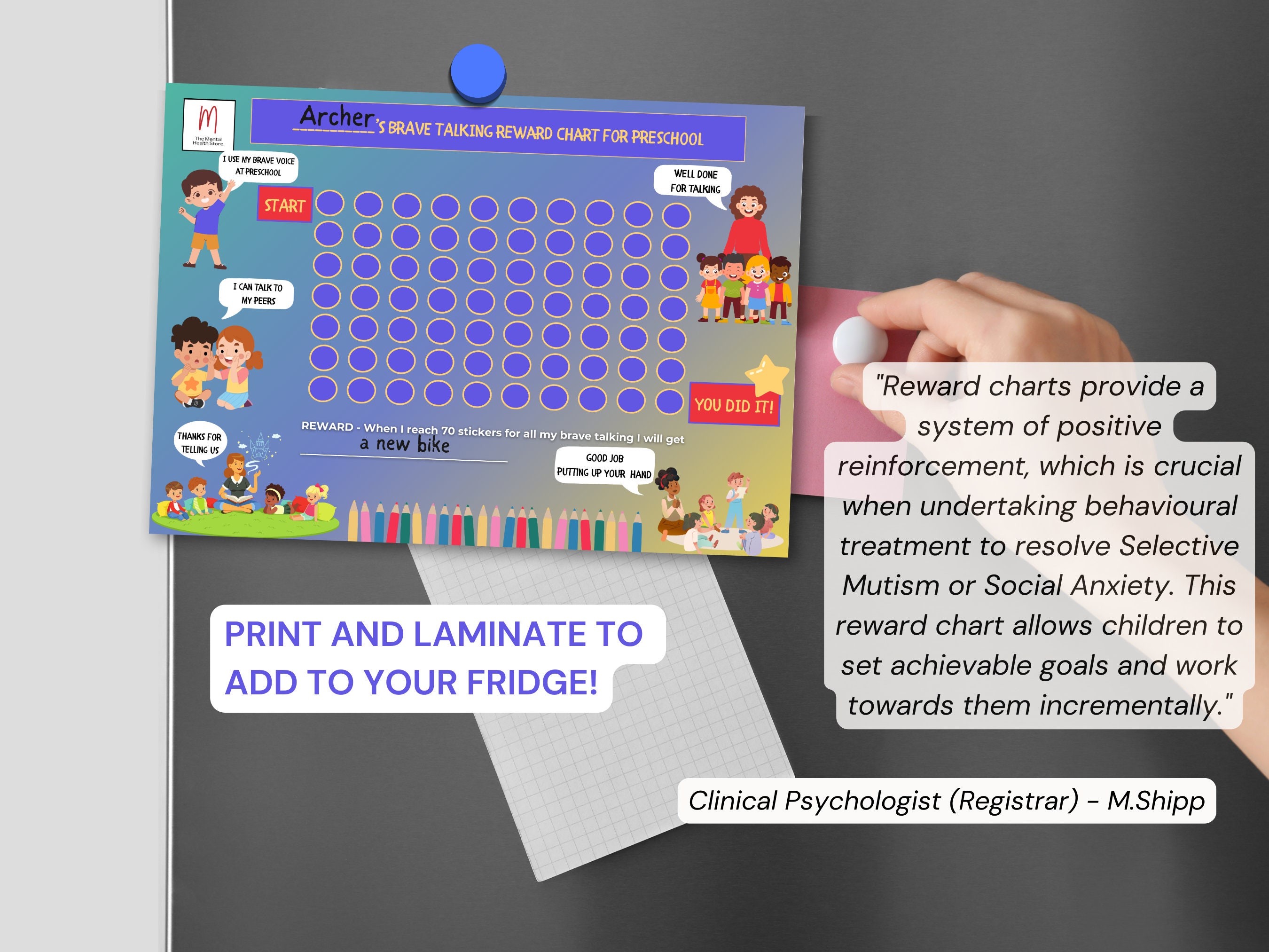 Brave Talking Reward Chart for Preschool Boys Aged 3-5, Selective ...