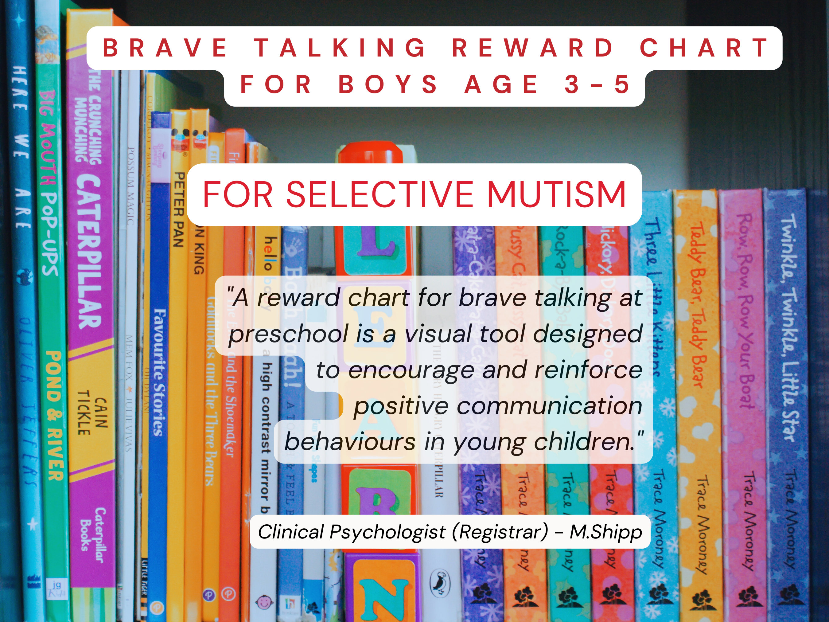 Brave Talking Reward Chart for Preschool Boys Aged 3-5, Selective ...