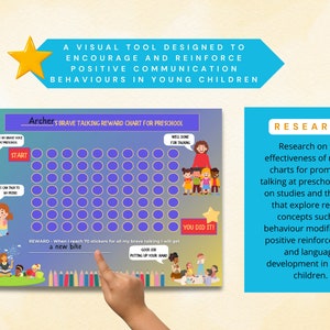 Brave Talking Reward Chart for Preschool Boys Aged 3-5, Selective ...