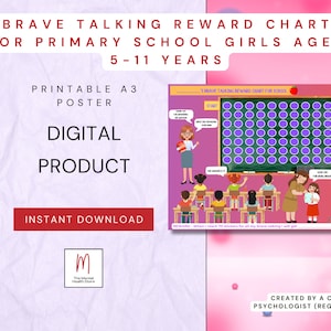 Brave Talking Reward Chart for Primary School Girls Aged 5-11 Years ...