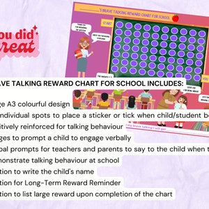 Brave Talking Reward Chart for Primary School Girls Aged 5-11 Years ...