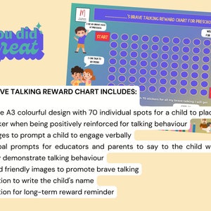 Brave Talking Reward Chart for Preschool Boys Aged 3-5, Selective ...