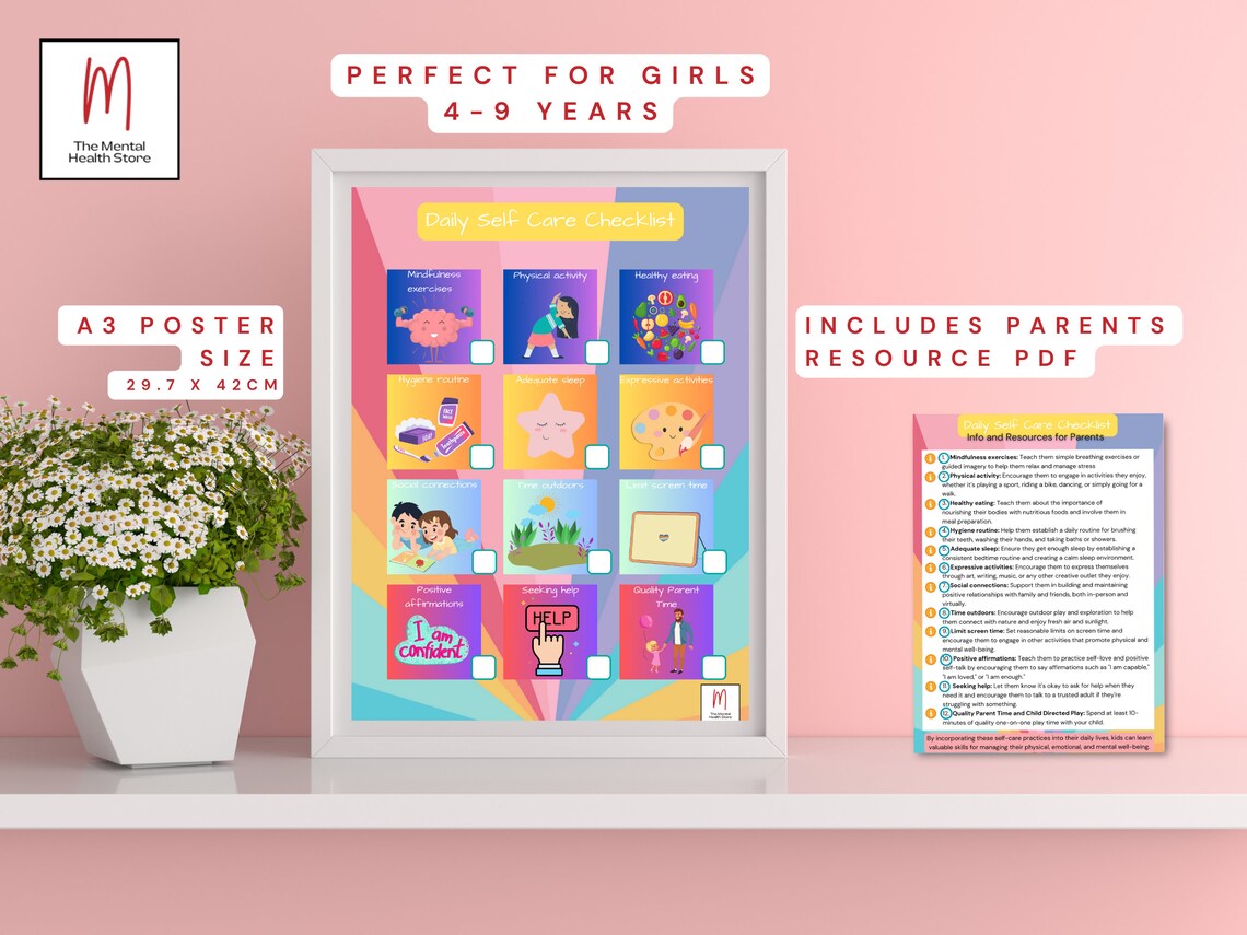 Self-care Checklist for Pre-school and School Aged Girls From 3-9yrs ...
