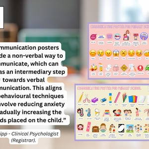 Communication Poster for Primary School Girls Aged 5-10, Selective ...