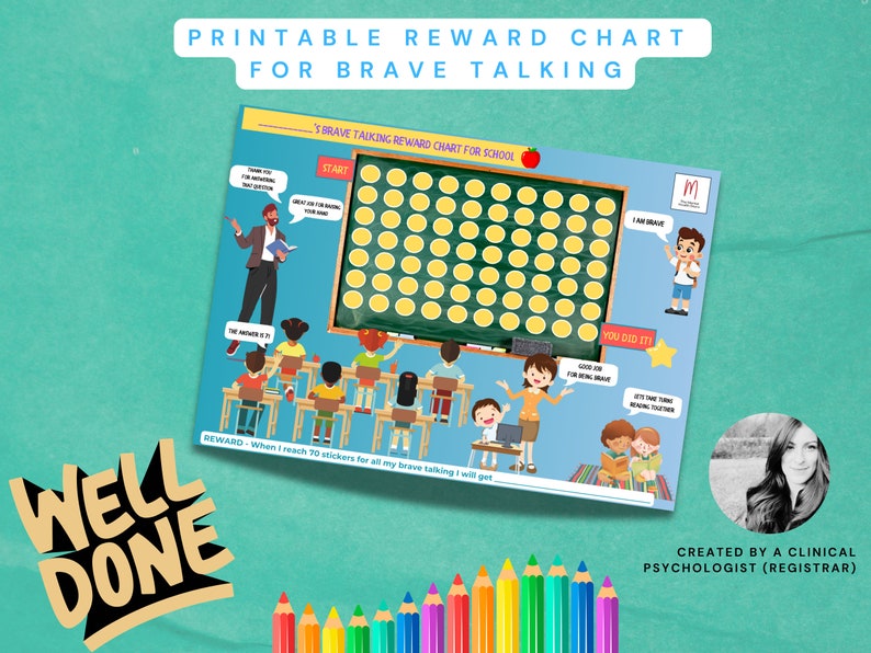 Brave Talking Reward Chart for Primary School Boys Aged 5-11 Years ...