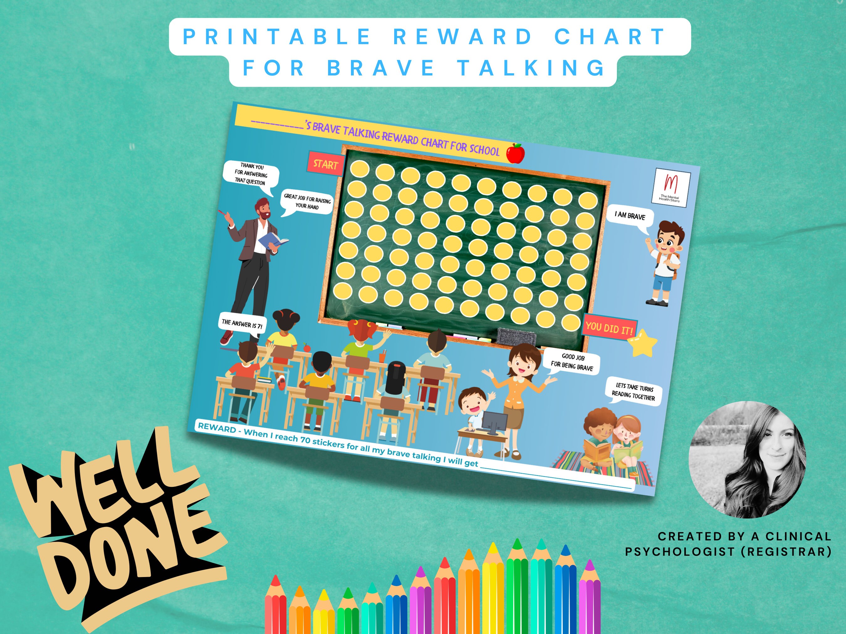 Brave Talking Reward Chart for Primary School Boys Aged 5-11 Years ...