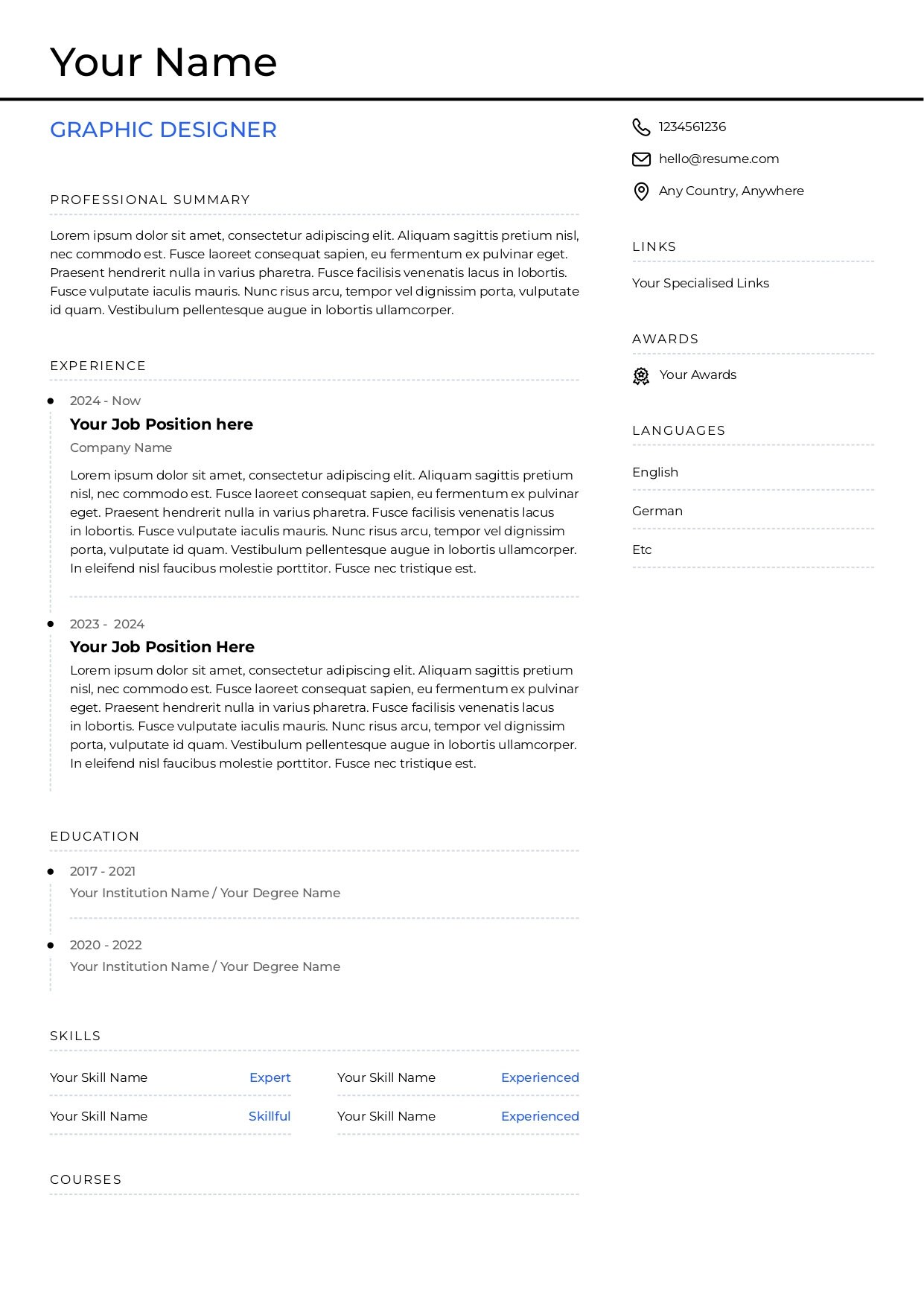 Professional Resume Formatting Service - Stand Out With Customized ...