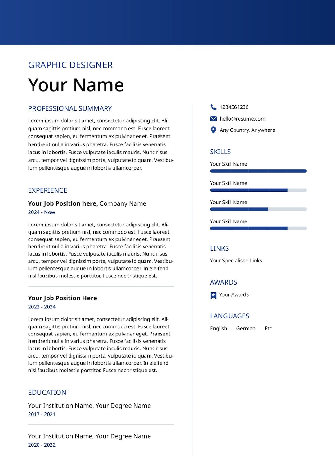 Professional Resume Formatting Service - Stand Out With Customized ...