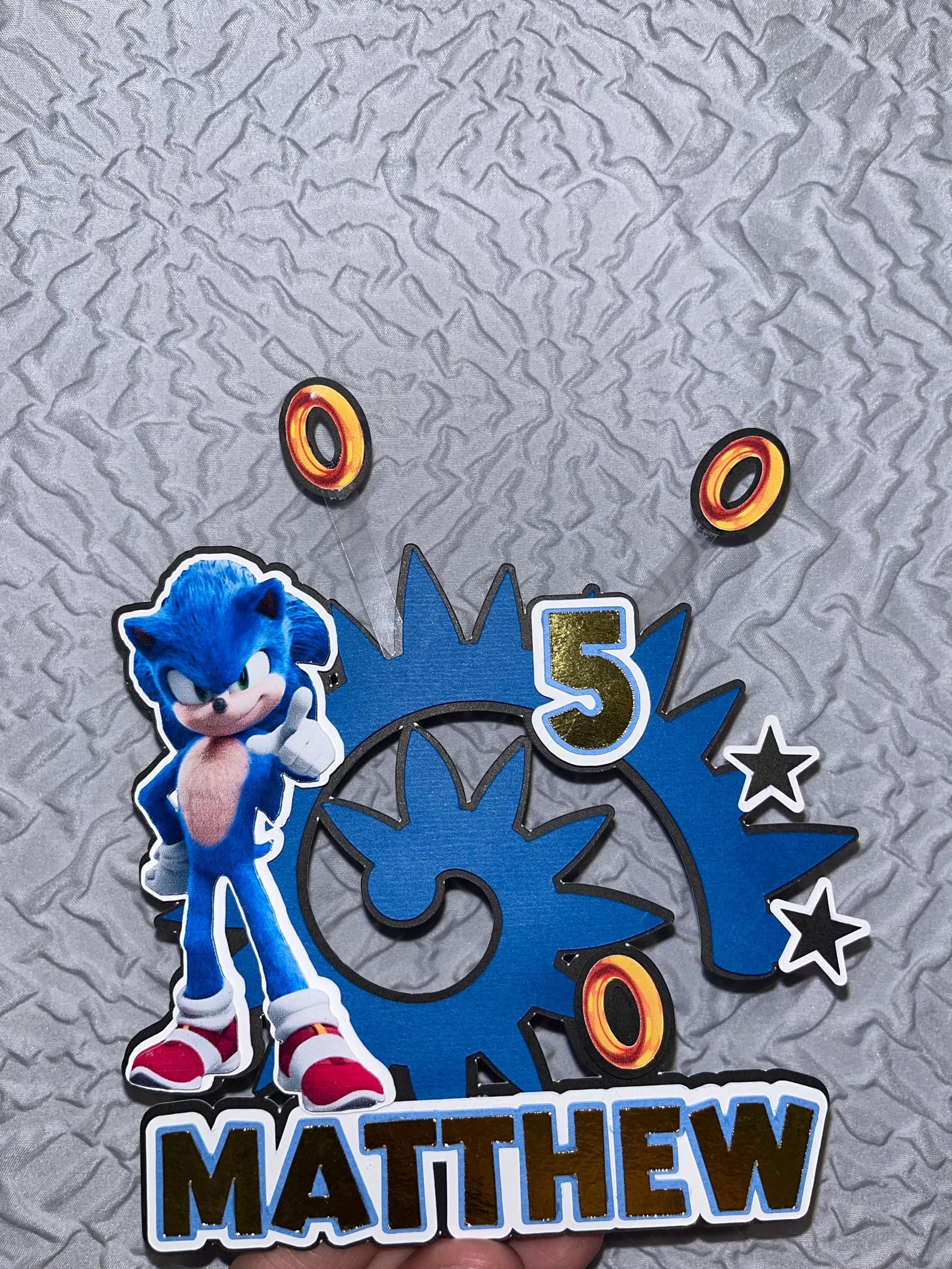 Sonic the Hedgehog Cake Topper - Etsy