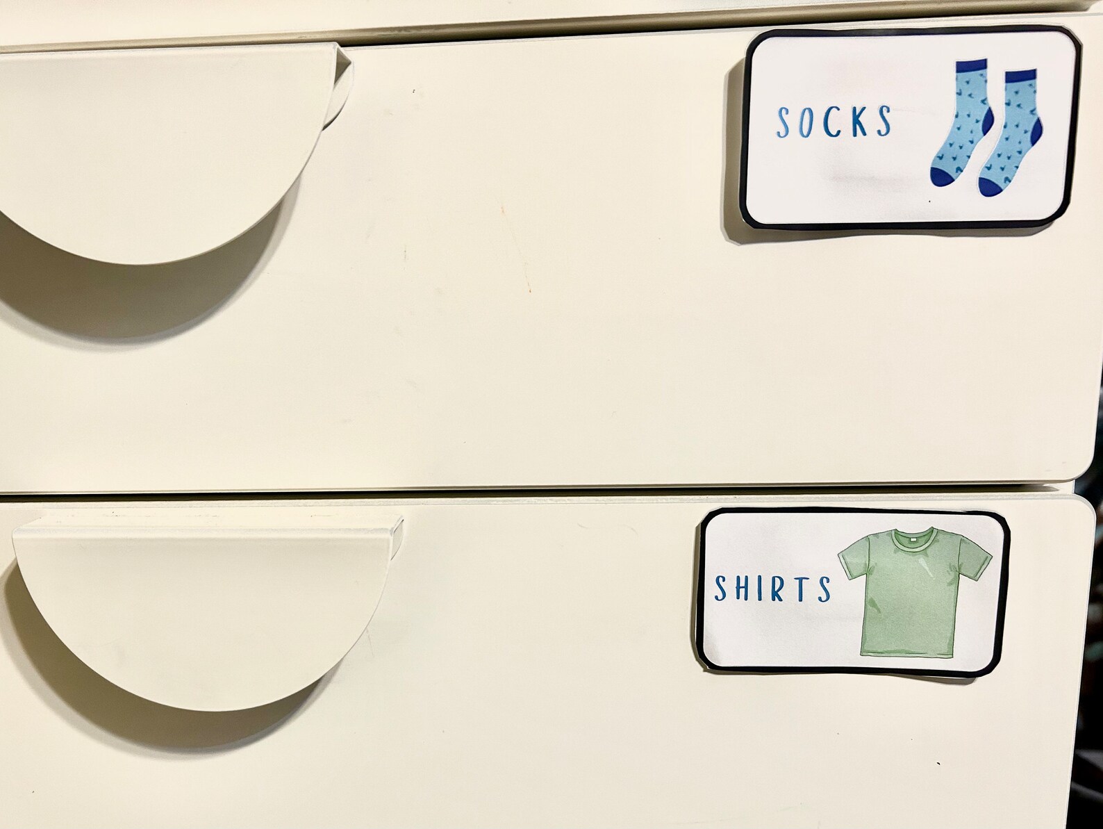 Kids Dresser Drawer Labels, Kids Clothing Storage Stickers ...