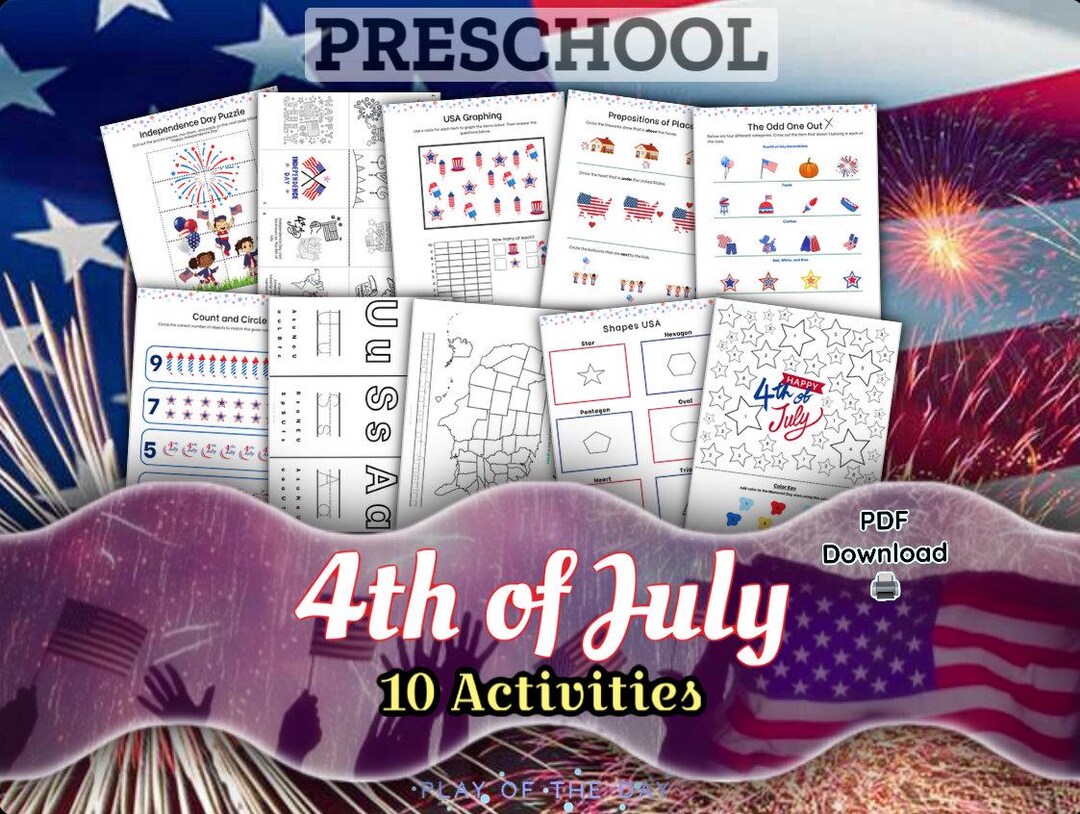 Fourth of July Activities & Worksheets,preschool,pre-k Activities ...