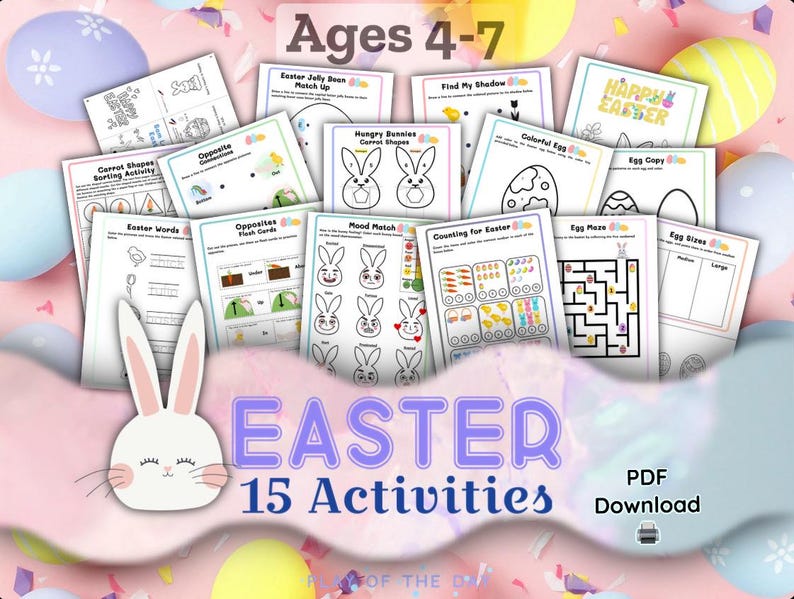 Easter Themed Activities & Worksheets, Preschool Easter, Pre-k ...
