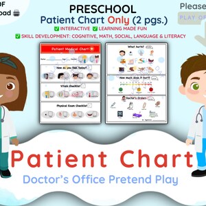 Patient Chart for Doctor's Office Pretend Play - Etsy