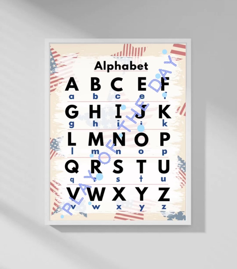 Patriotic ABC Charts, Alphabet Charts,preschool,pre-k Activities ...