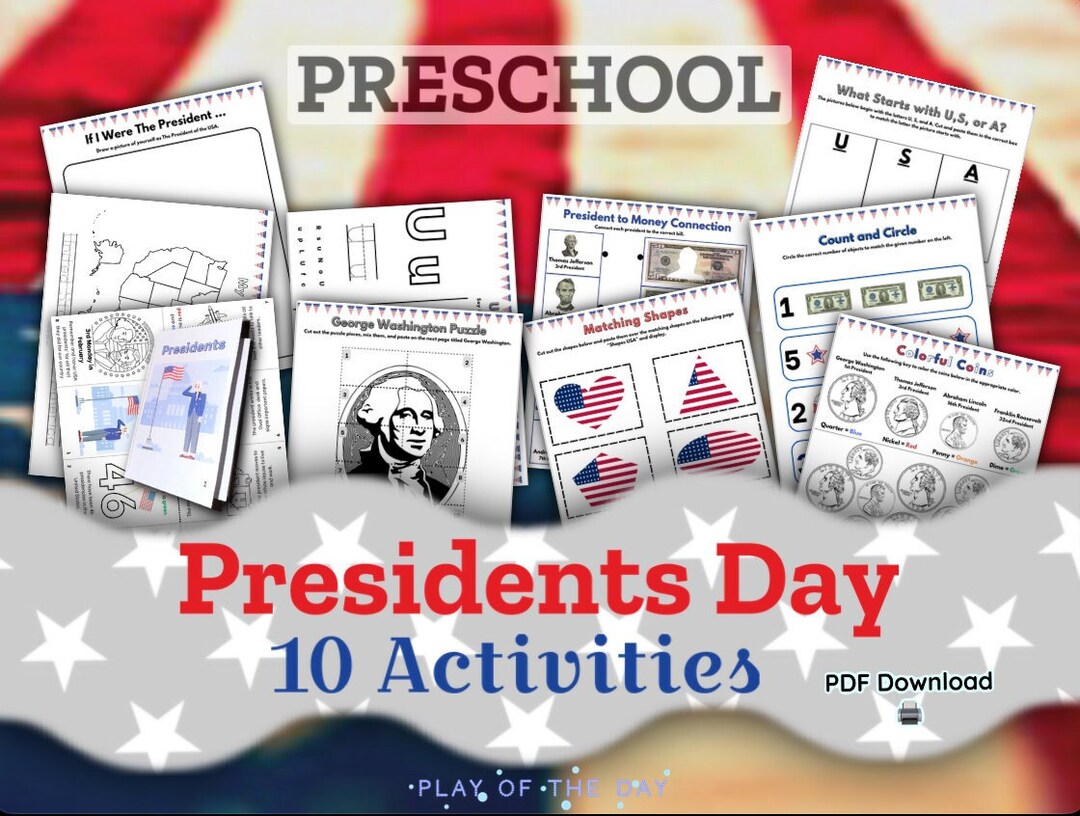 Presidents' Day Activities - Etsy