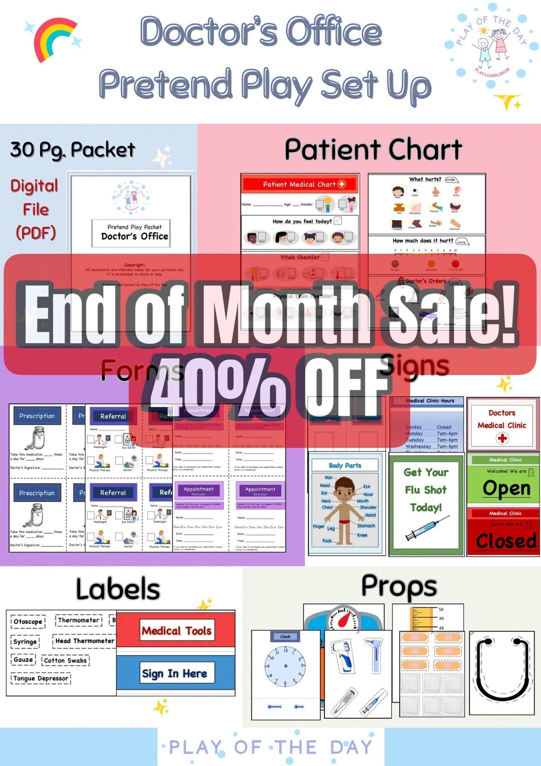 Doctor's Office Pretend Play Set Up - Etsy