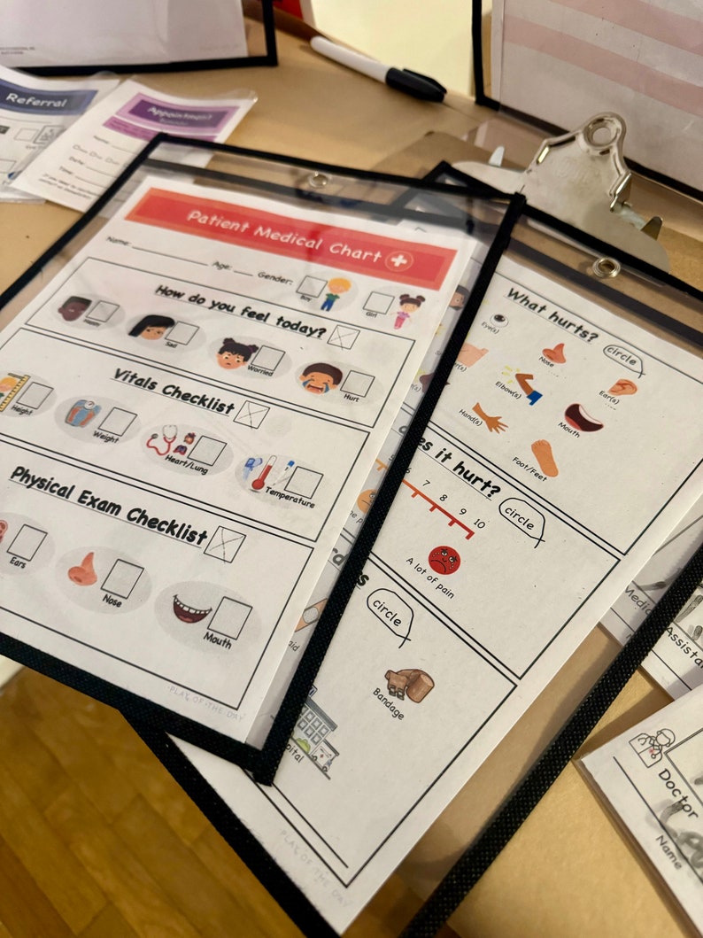 Patient Chart for Doctor's Office Pretend Play - Etsy